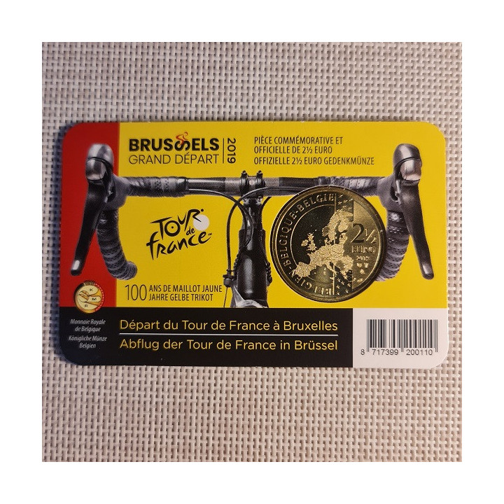 Belgium 2 1/2 Euro 2019 "Tour de France" BU (Dutch, Coin Card)