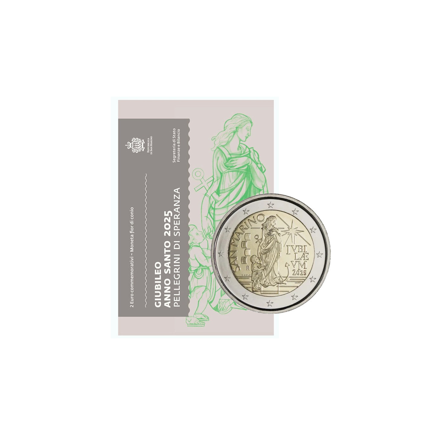 San Marino 2 Euro 2025 "Holy Year" BU (Coin Card)