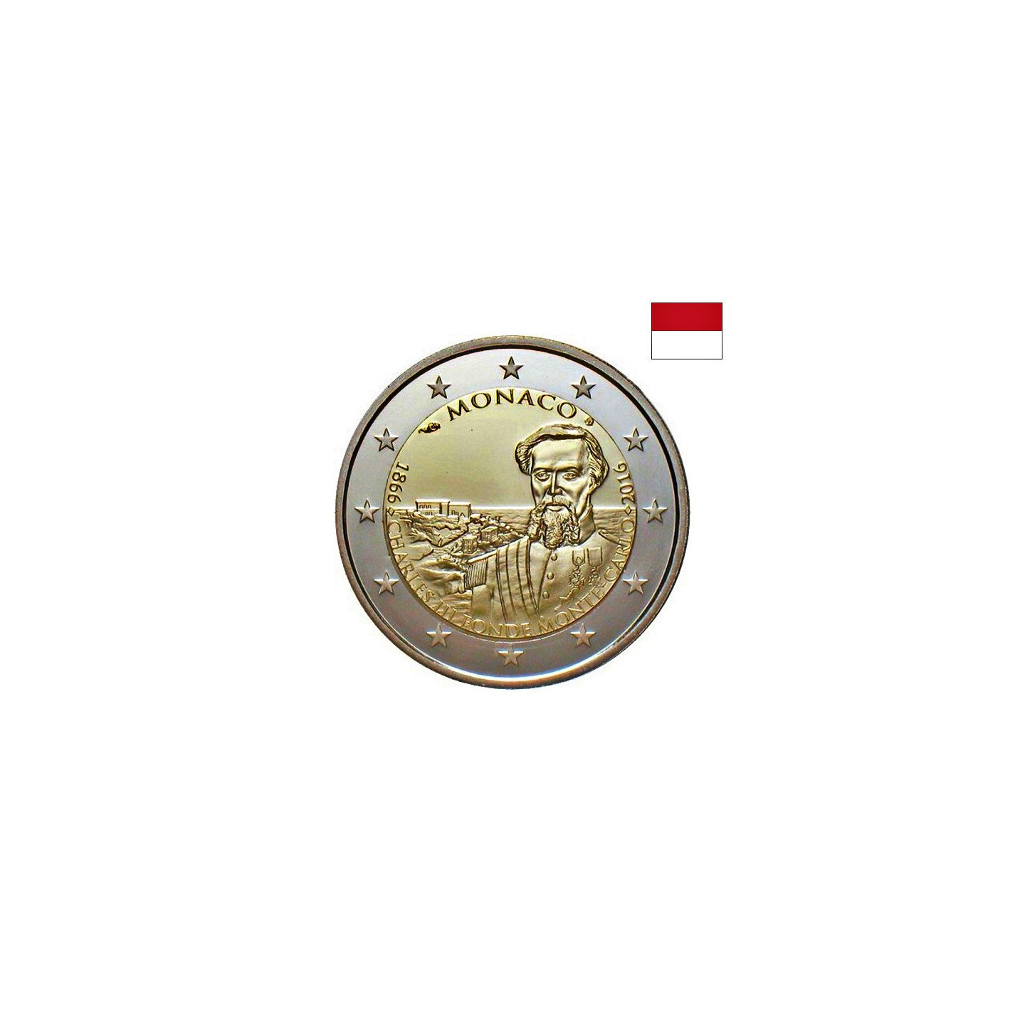Monaco 2 Euro 2016 "Monte Carlo" Proof