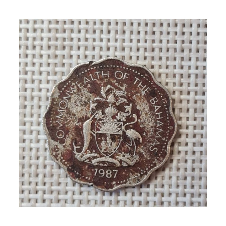 Bahamas 10 Cents 1987 KM-61 F